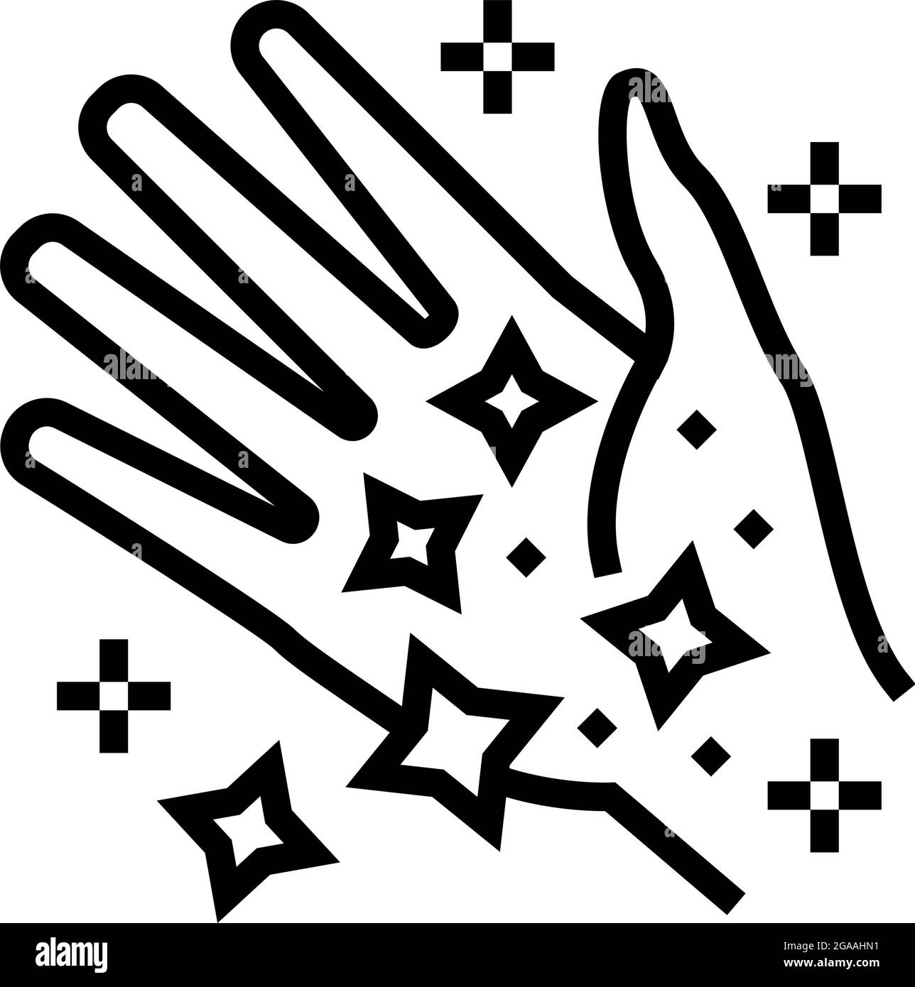 hand boho line icon vector illustration Stock Vector Image & Art - Alamy