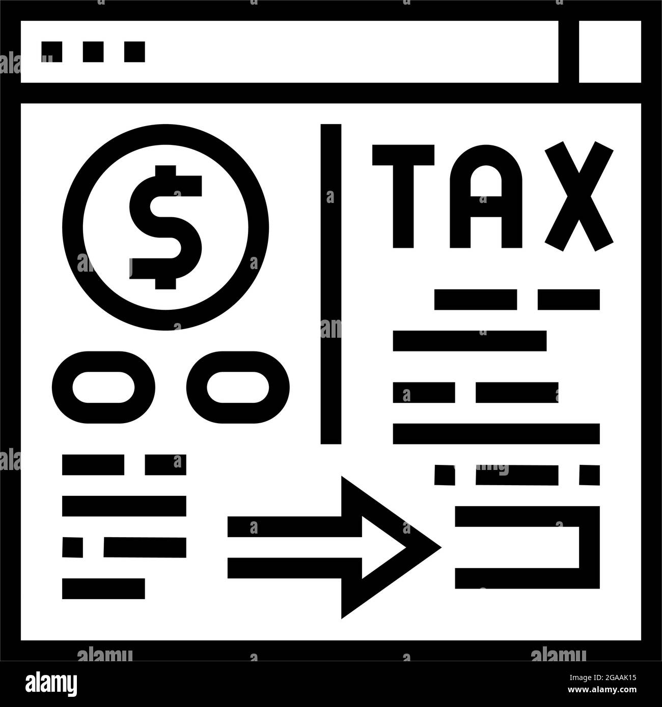 payment of taxes and fees line icon vector illustration Stock Vector ...