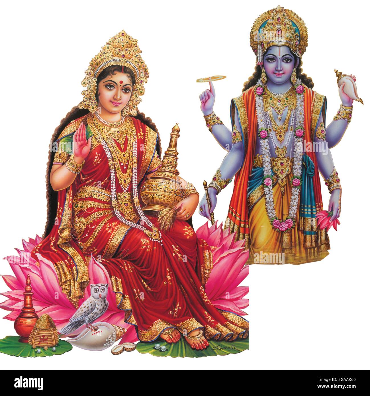 Hindu Cosmos Maha Laxshmi, Goddess of Wealth Stock Photo - Alamy