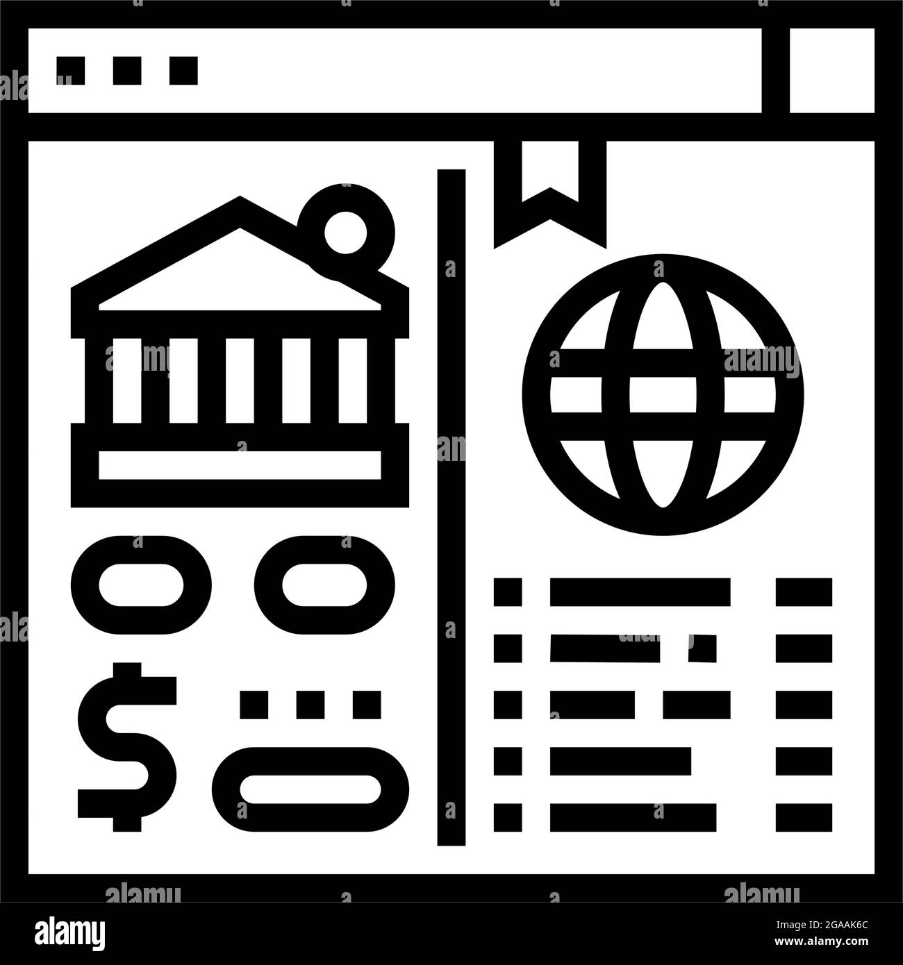 opening correspondent accounts line icon vector. opening correspondent ...