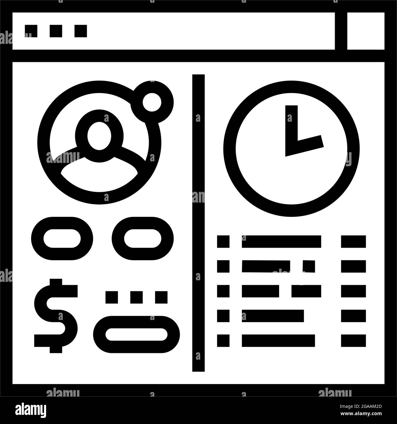 opening temporary account line icon vector illustration Stock Vector ...