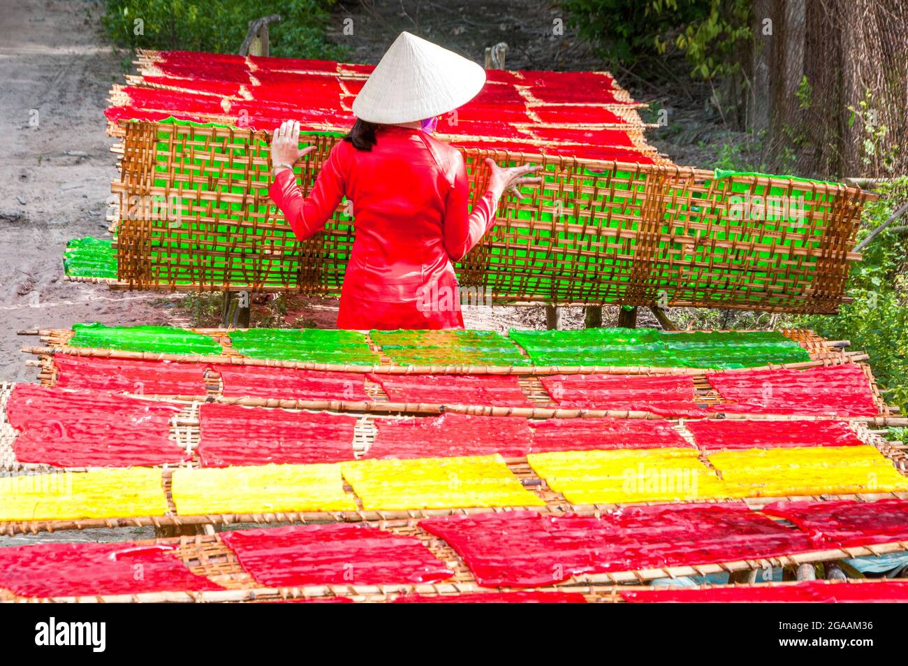 Drying material in the yard Tay Ninh province southern Vietnam Stock ...