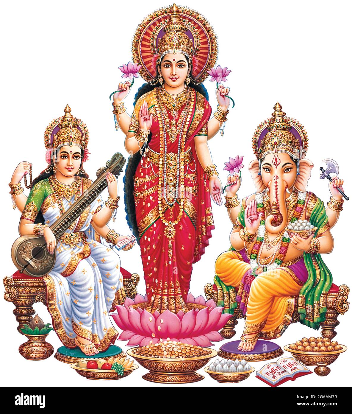 Hindu Cosmos Maha Laxshmi, Goddess of Wealth Stock Photo - Alamy