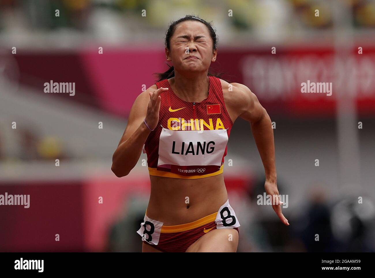 Tokyo, Japan. 30th July, 2021. Liang Xiaojing of China competes during ...
