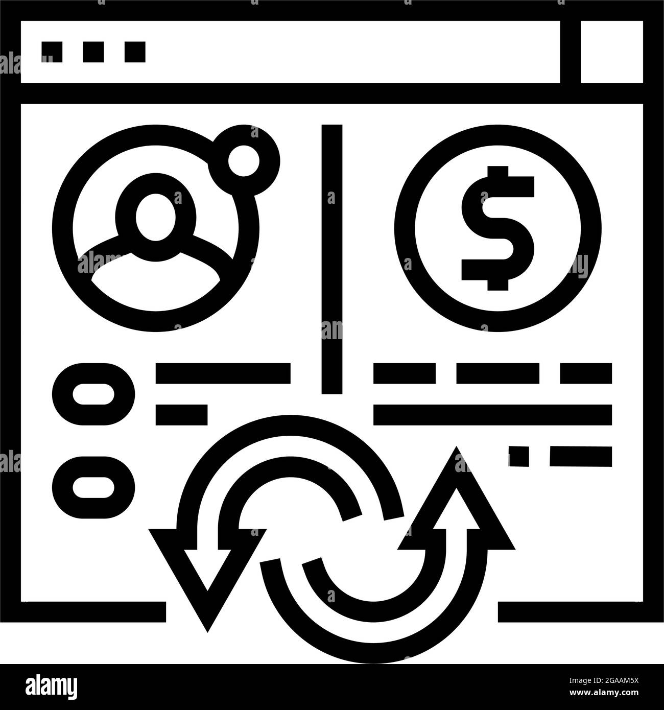 money transaction line icon vector illustration Stock Vector Image ...