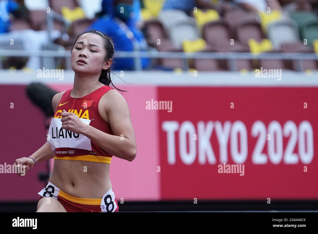 Tokyo, Japan. 30th July, 2021. Liang Xiaojing of China competes during ...