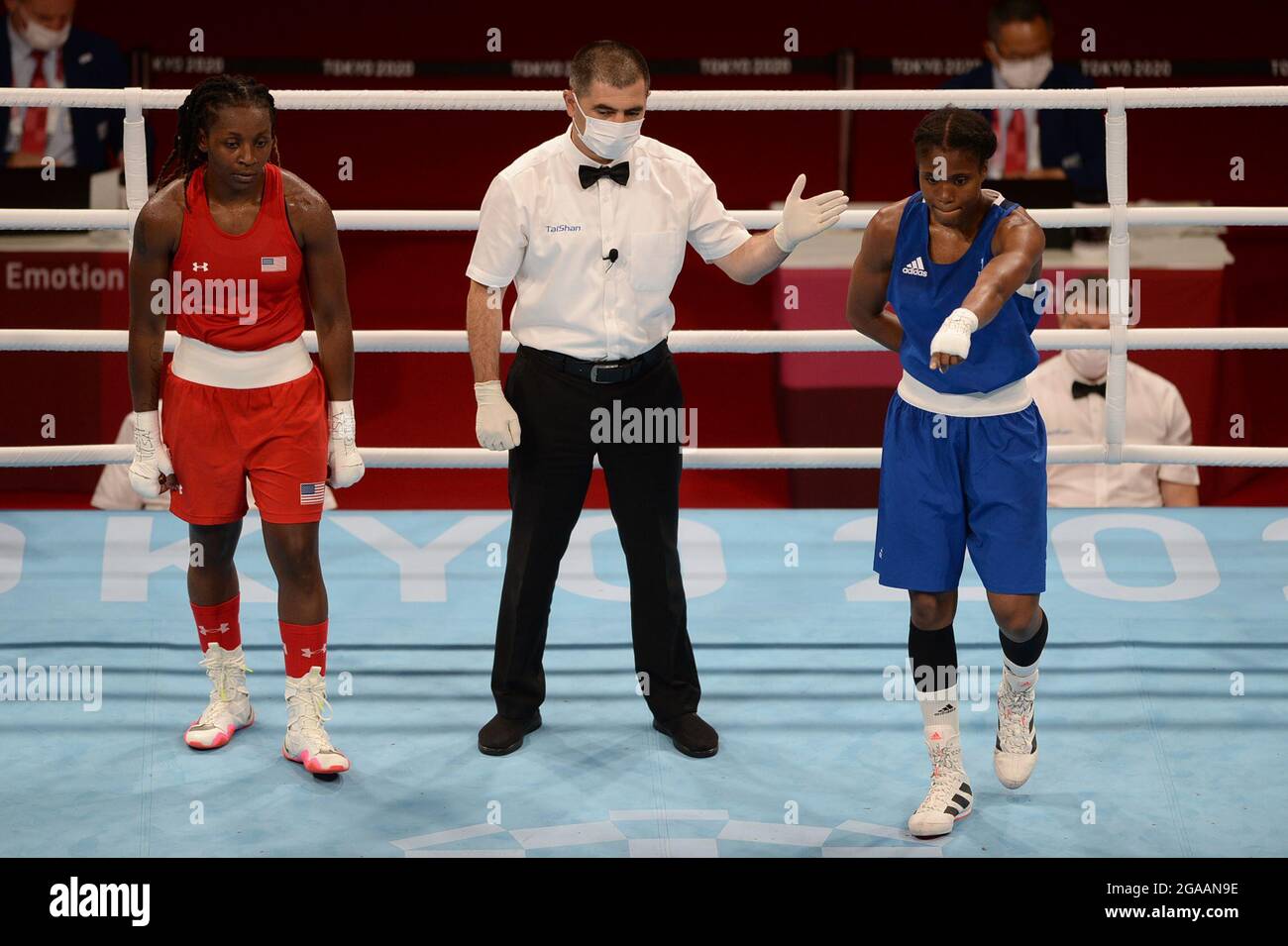 Tokyo, Japan. 30th July, 2021. Boxing: Olympics, preliminary bout ...