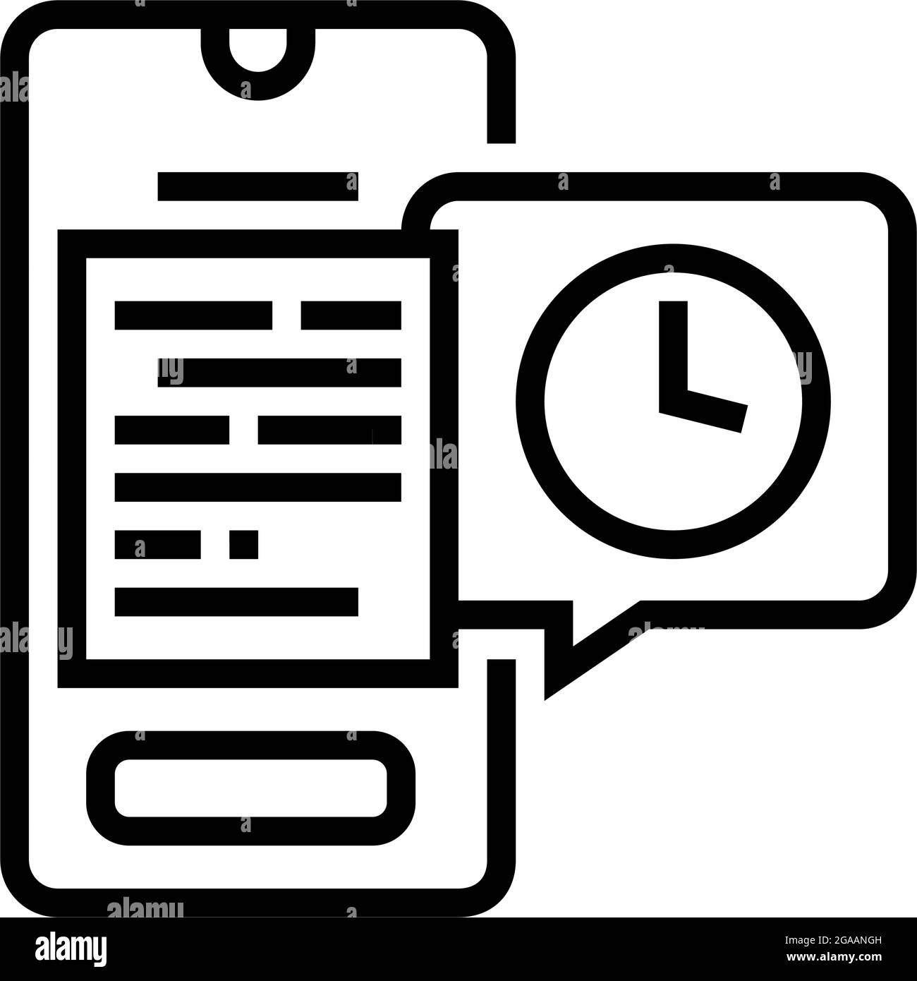 digital document ephemeral line icon vector illustration Stock Vector ...