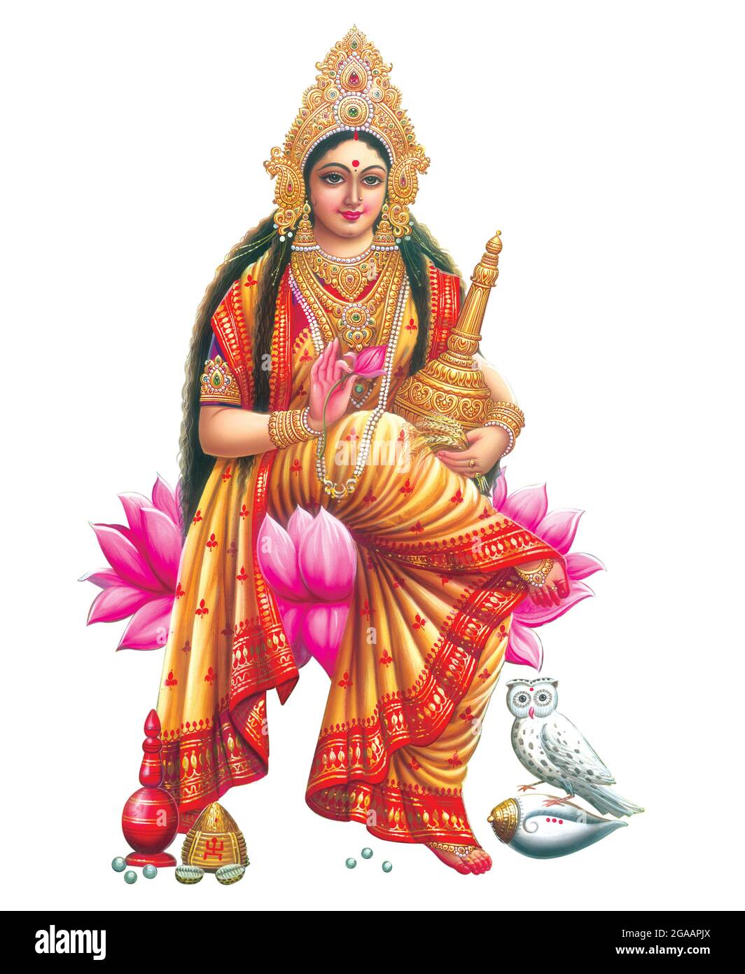 Hindu Cosmos Maha Laxshmi, Goddess of Wealth Stock Photo - Alamy