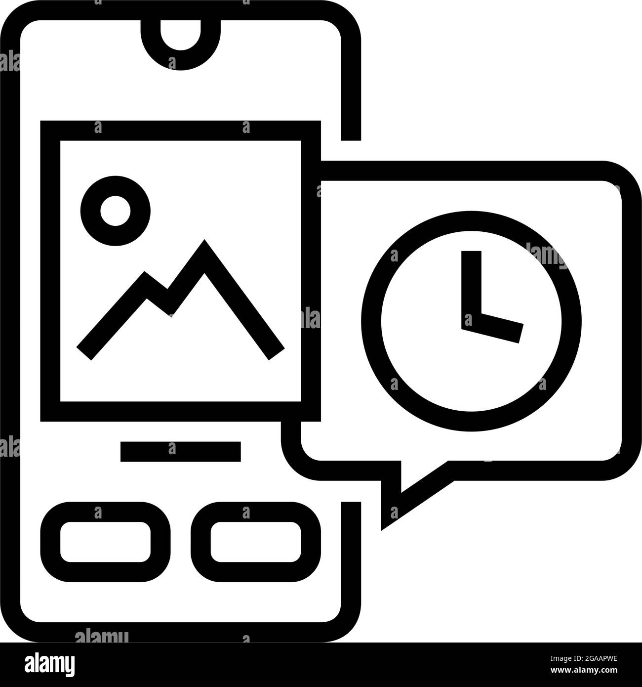 digital image ephemeral line icon vector illustration Stock Vector ...