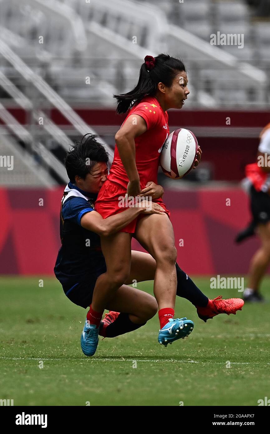 Tokyo, Japan. 30th July, 2021. Womens rugby 7s. China Vs Japan. Tokyo ...