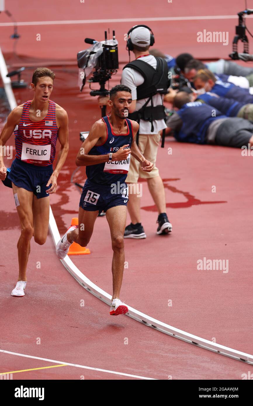 Tokyo, Japan. 30th July, 2021. BEDRANI Djilali (FRA), FERLIC Mason (USA) Athletics : Men's 3000m ...
