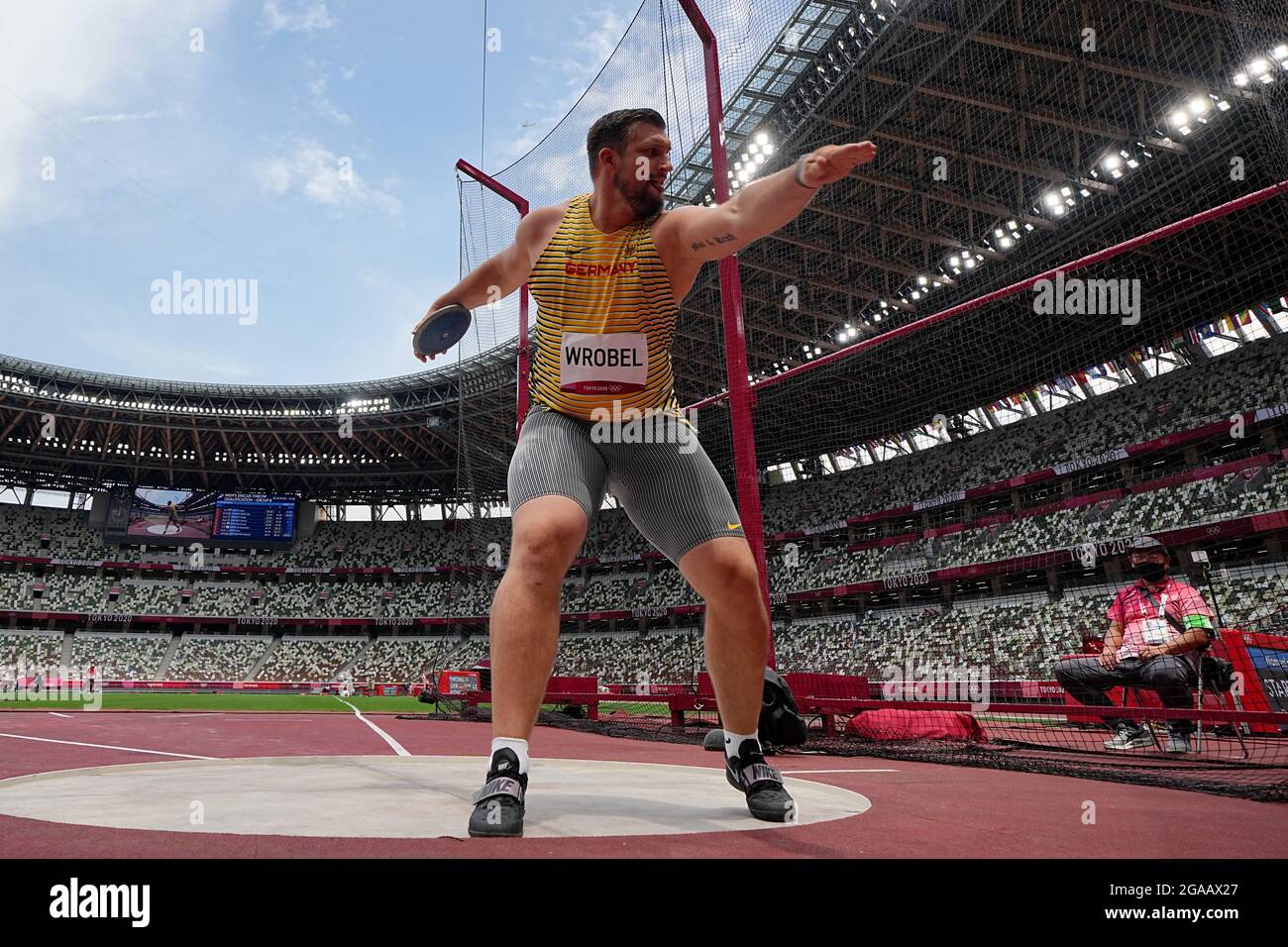 Tokyo, Japan. 30th July, 2021. Athletics: Olympics, preliminary competition, discus throw, men ...