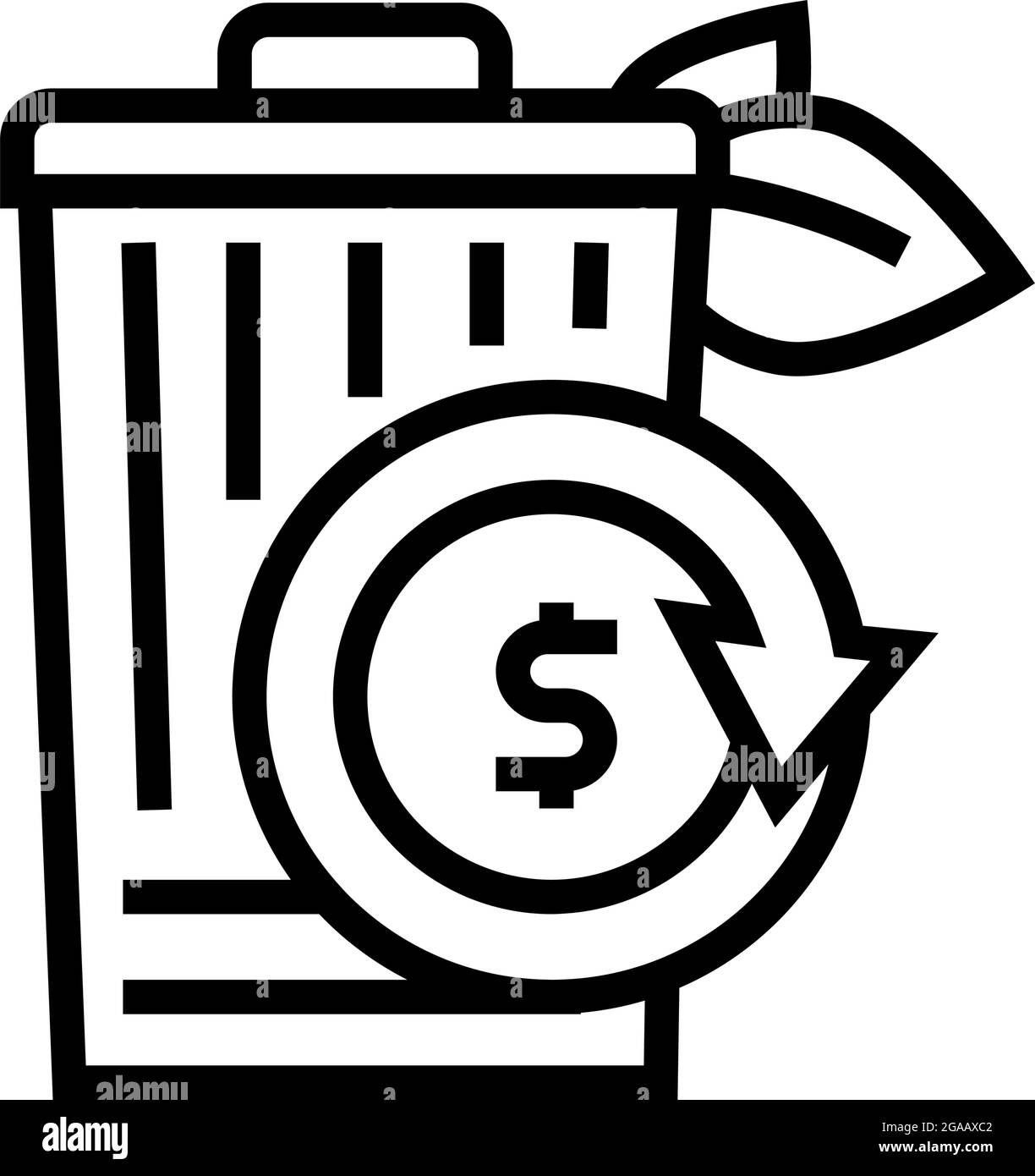 zero waste line icon vector illustration Stock Vector Image & Art - Alamy