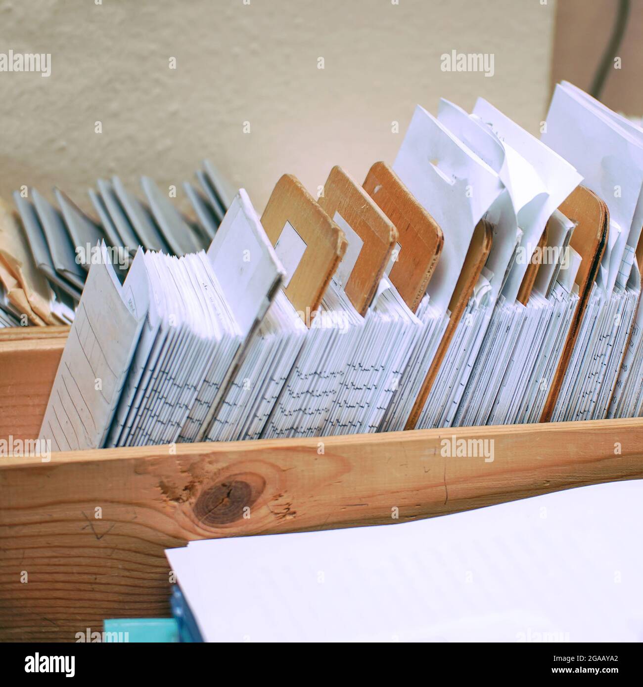 Archival card index in the library. Selective focus Stock Photo - Alamy