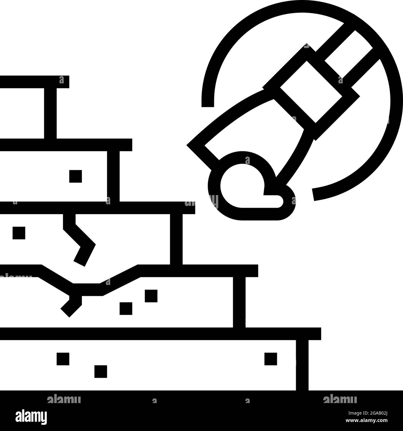 steps repair line icon vector illustration Stock Vector Image & Art - Alamy
