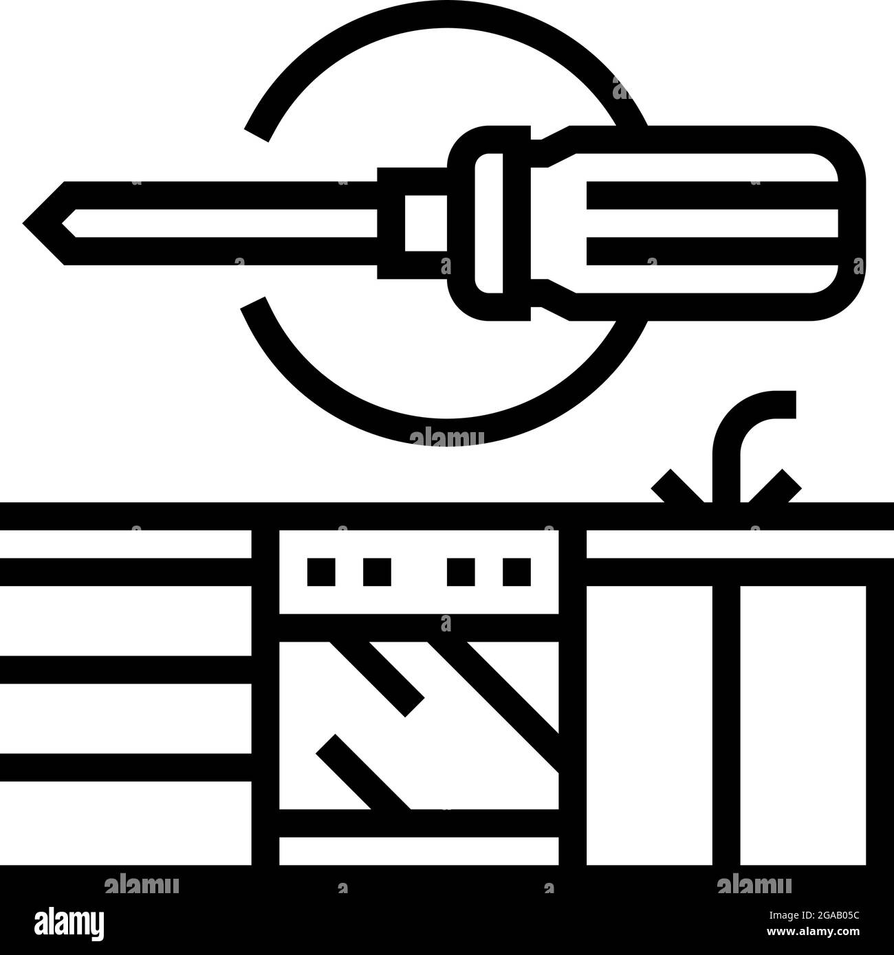 kitchen repair line icon vector illustration Stock Vector Image & Art ...