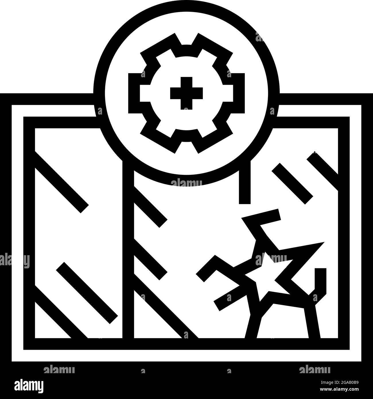 window repair line icon vector illustration Stock Vector Image & Art ...