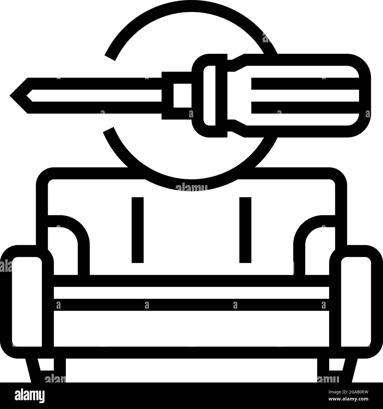 furniture repair line icon vector illustration Stock Vector Image & Art ...