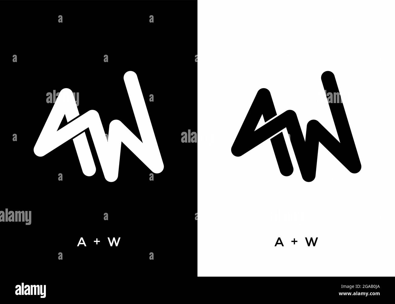 Aw font vector vectors hi-res stock photography and images - Alamy