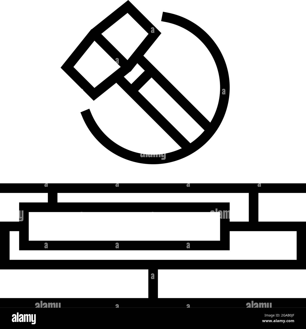 flooring repair line icon vector illustration Stock Vector Image & Art ...