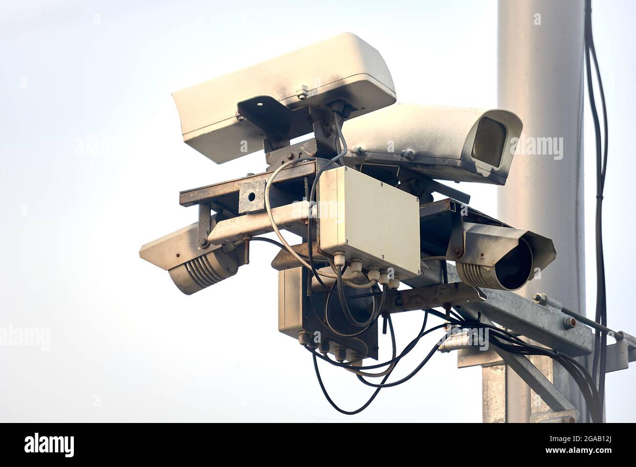 Surveillance camera on light pole hi-res stock photography and images ...