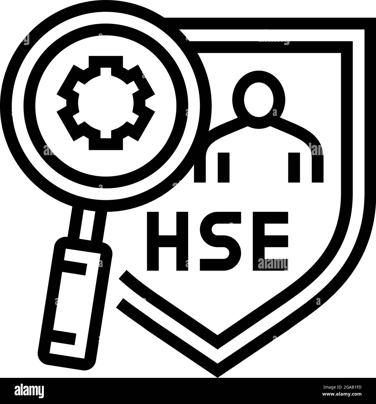 health safety environment line icon vector illustration Stock Vector ...