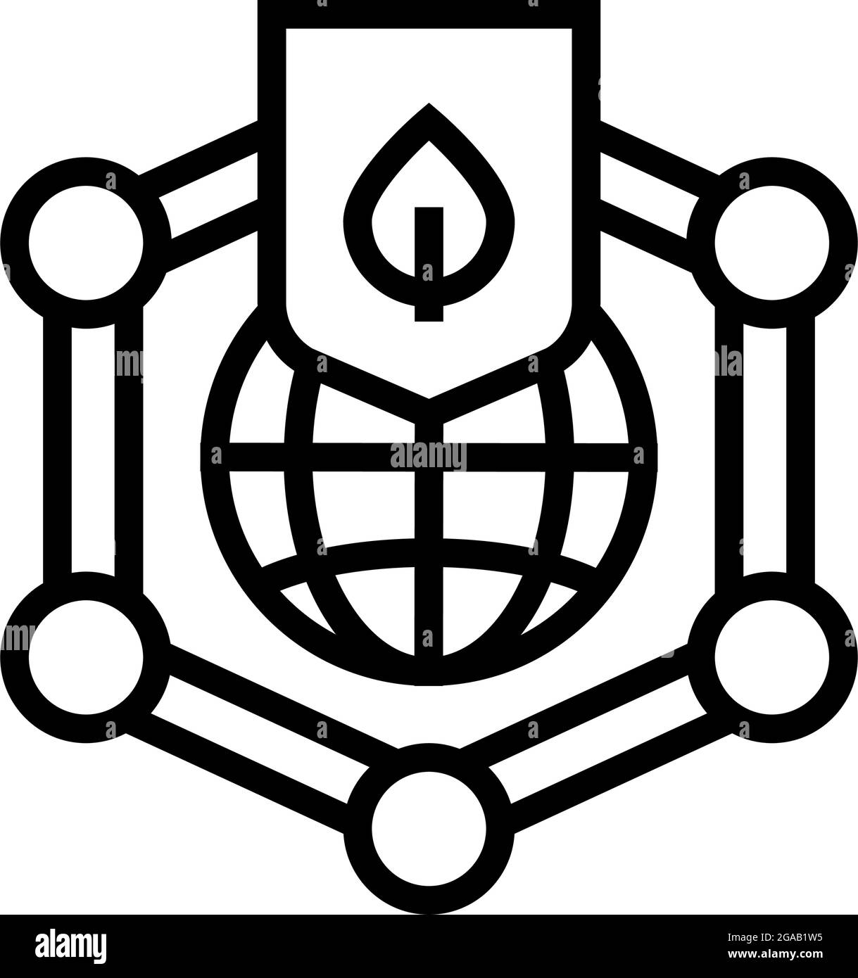 environmental protection line icon vector illustration Stock Vector ...