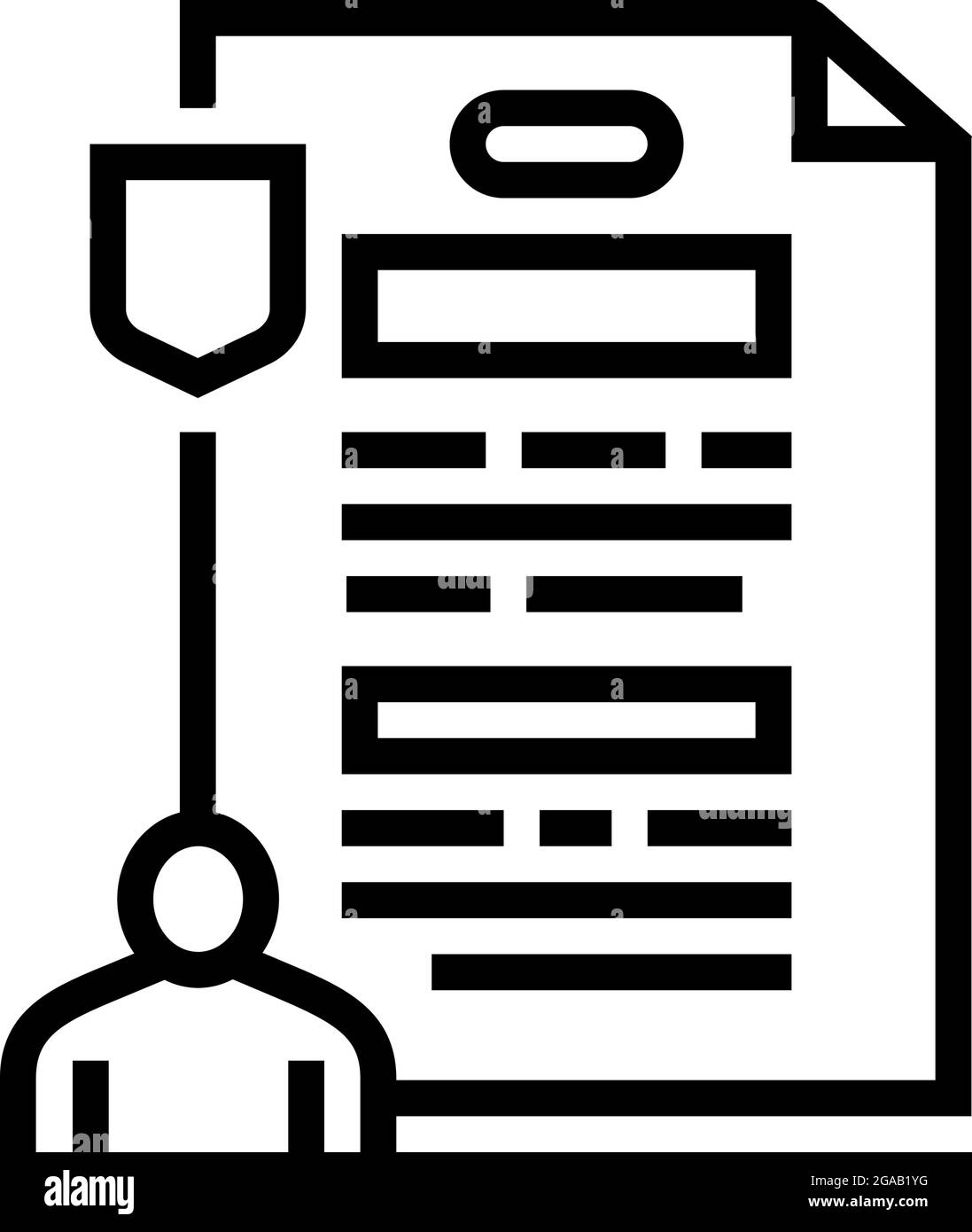 safety engineering line icon vector illustration Stock Vector Image ...