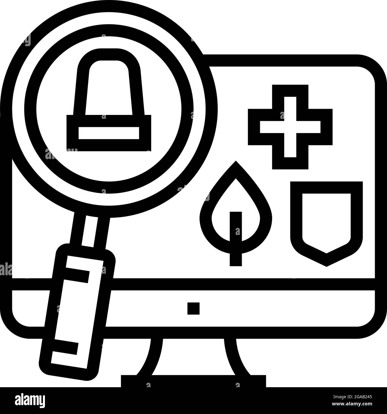 Monitoring And Information Retrieval Line Icon Vector Illustration Stock Vector Image And Art Alamy