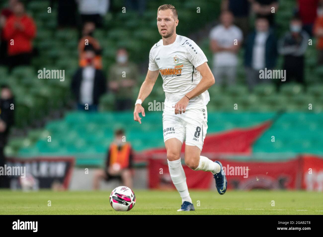 Dublin, Ireland. 29th July, 2021. Filip Bojic of Diddeleng with the ...