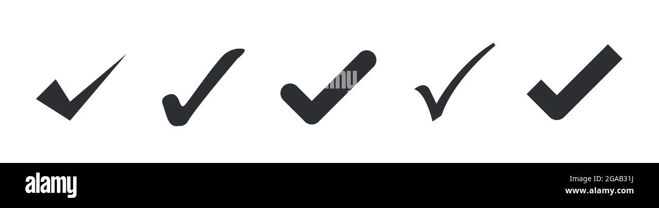 WebApproval check icon isolated, set quality sign. Stock vector Stock ...