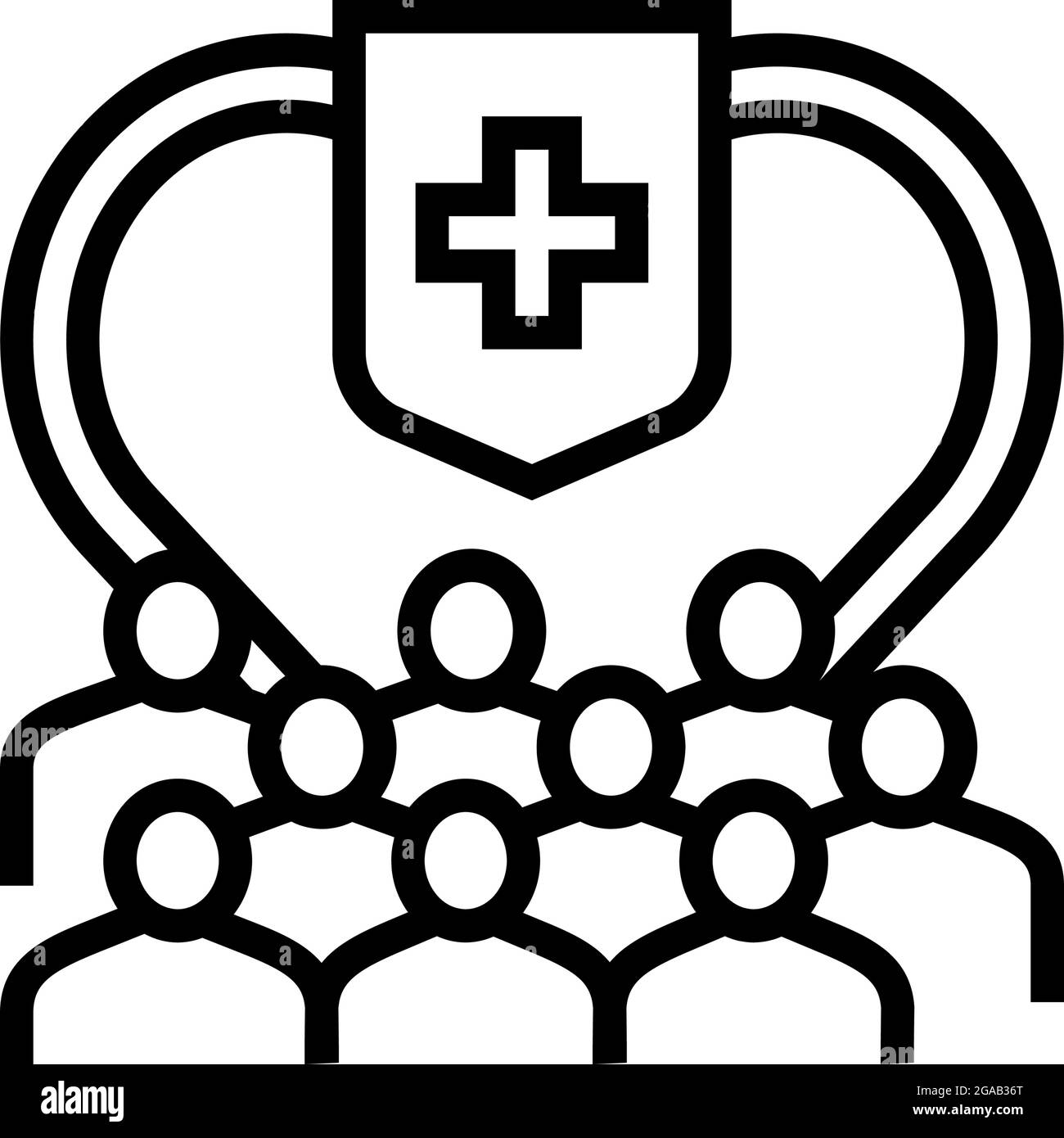 public health and safety line icon vector illustration Stock Vector ...