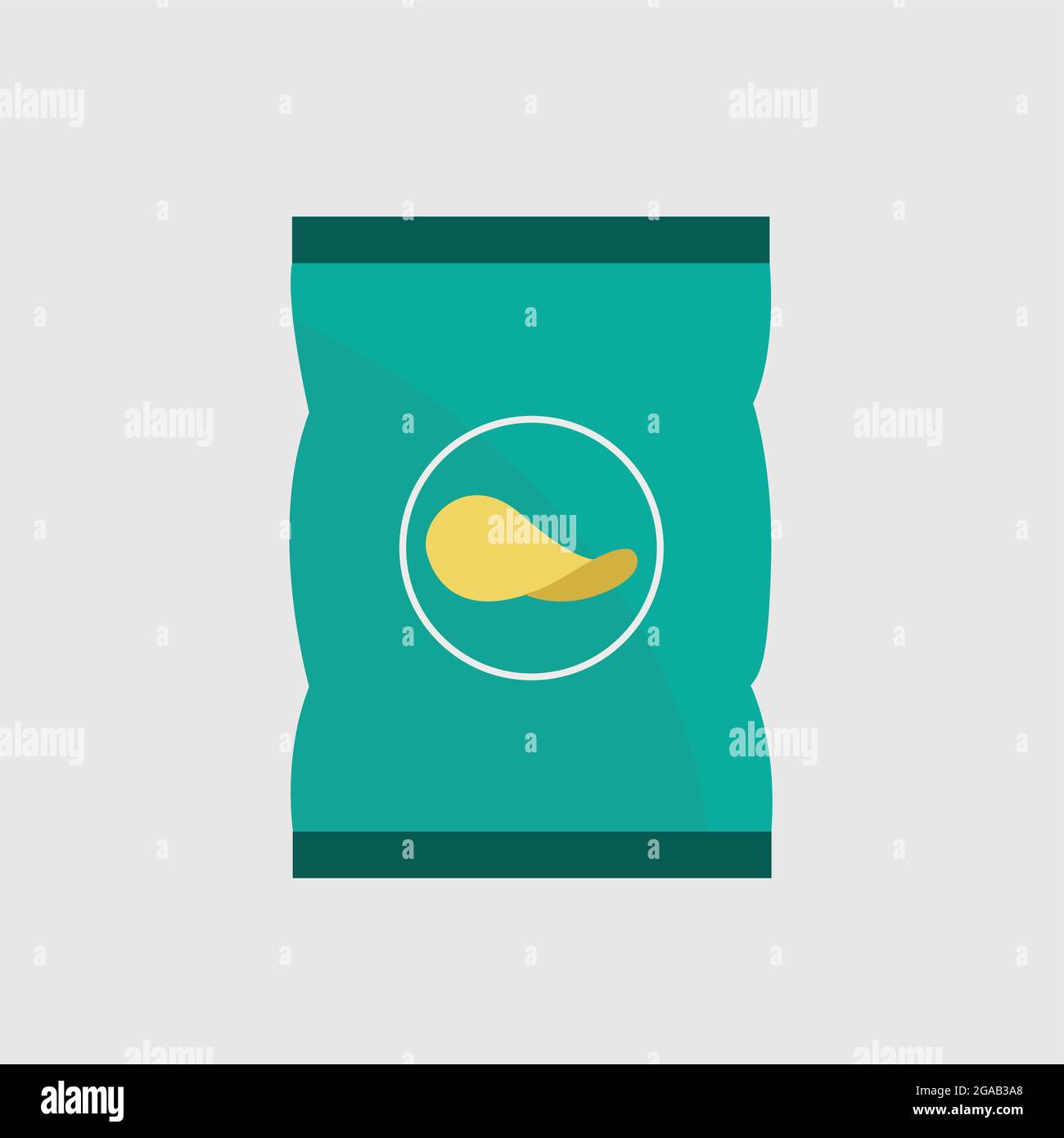 Flat set of chips potato vector icons for web design Stock Vector Image ...