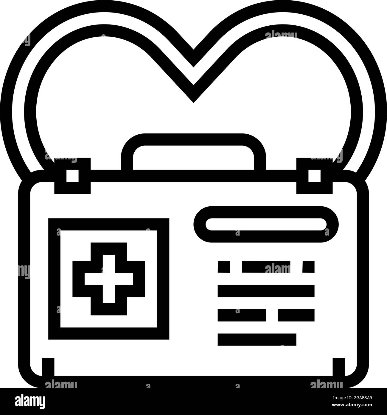 first aid line icon vector illustration Stock Vector Image & Art - Alamy