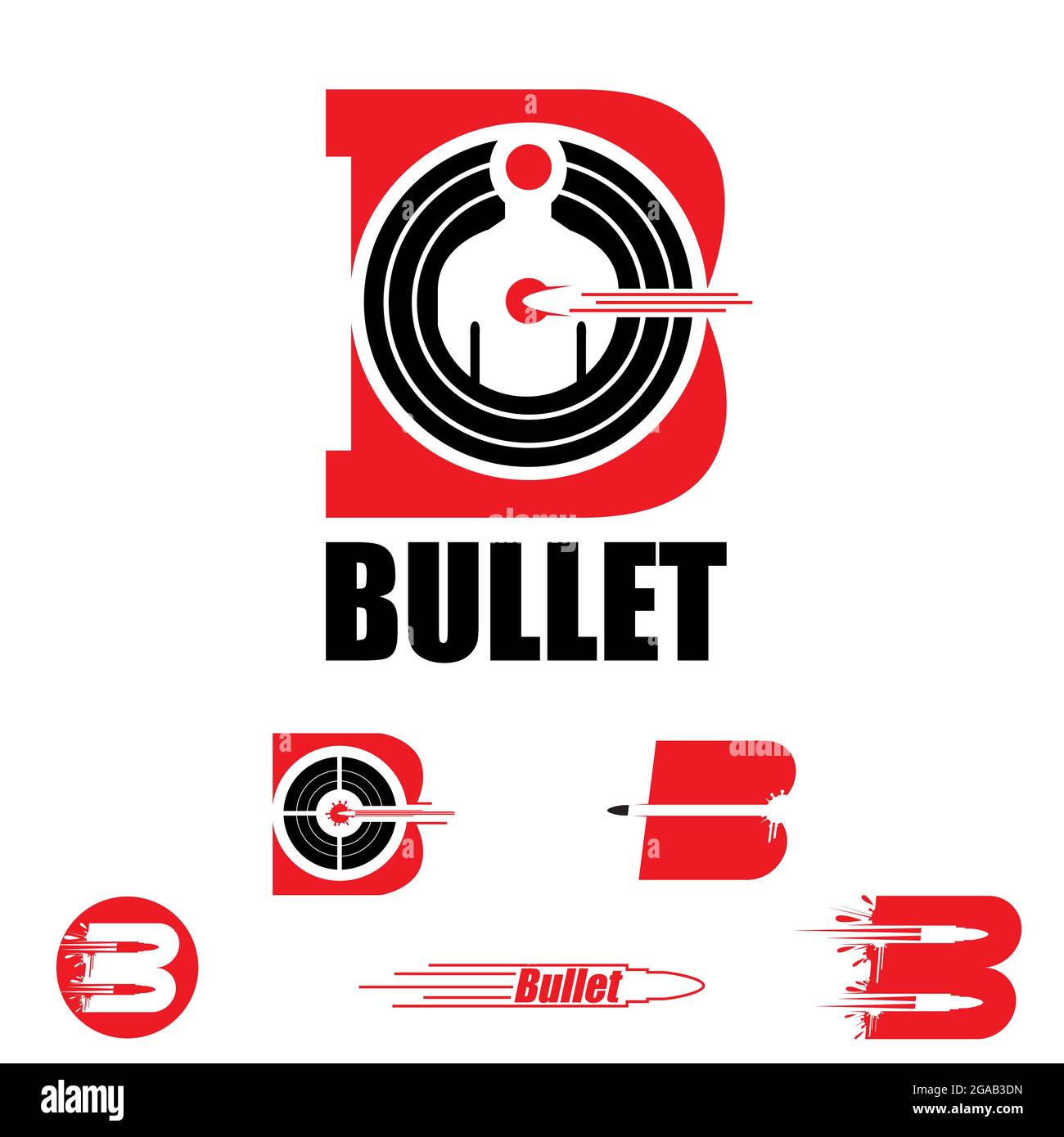 B letter based symbol Bullet and target concept vector Stock Vector ...