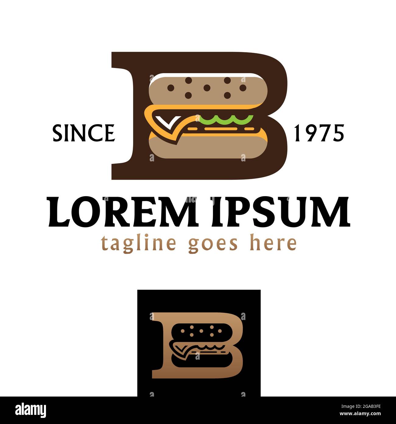 funny B letter based Burger symbol vector illustration version 2 can be ...