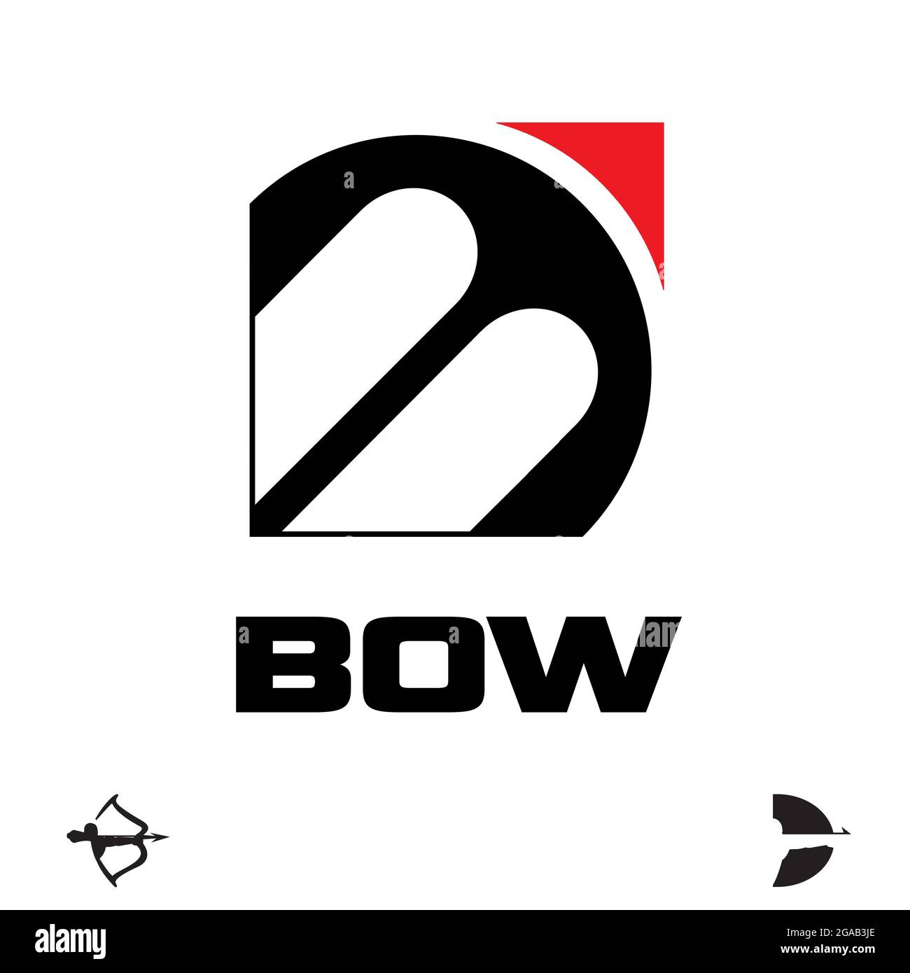B letter based symbol Bow and Archery concept vector Stock Vector Image ...