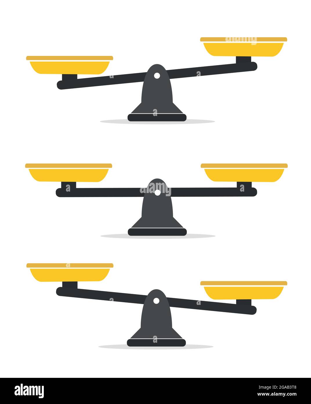 Vector of set of different scales in a flat style on white background ...