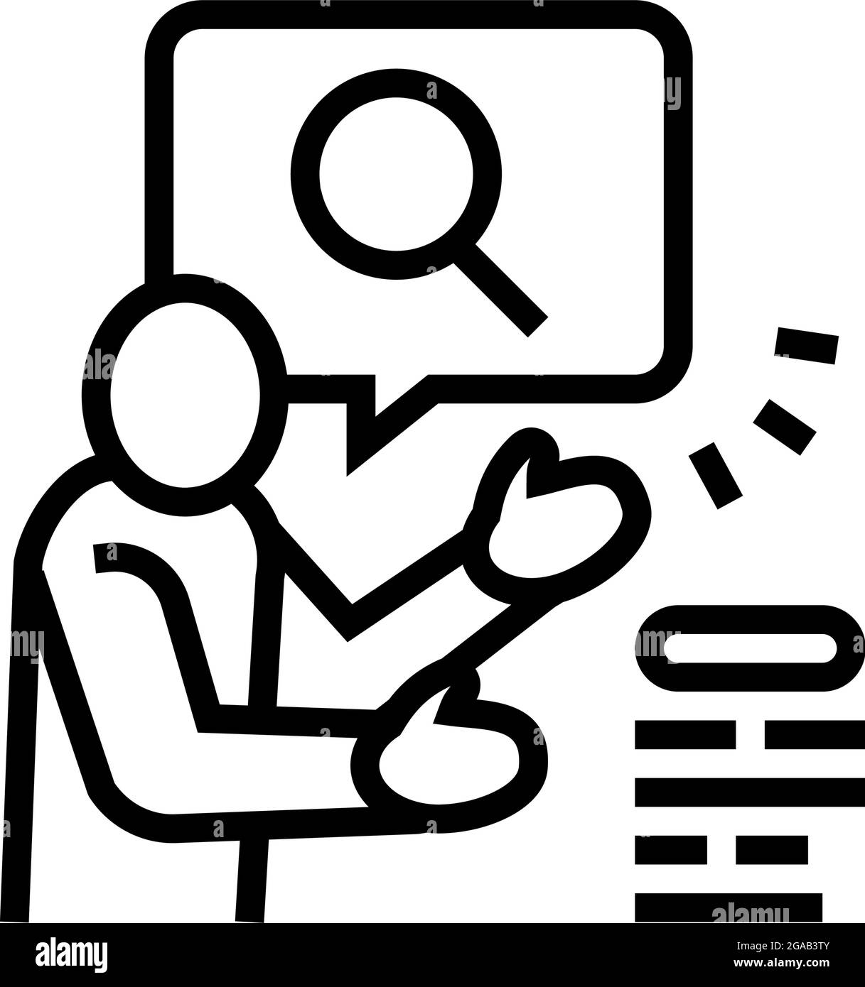 advertising consumer line icon vector illustration Stock Vector Image ...