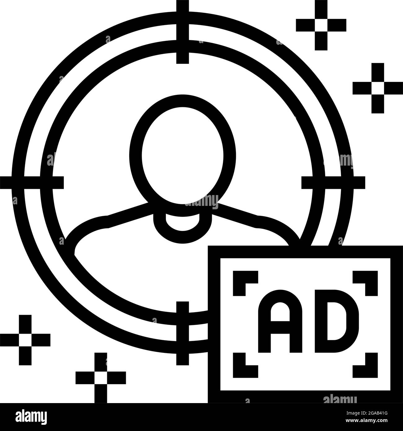 sharp targeting line icon vector illustration Stock Vector Image & Art ...