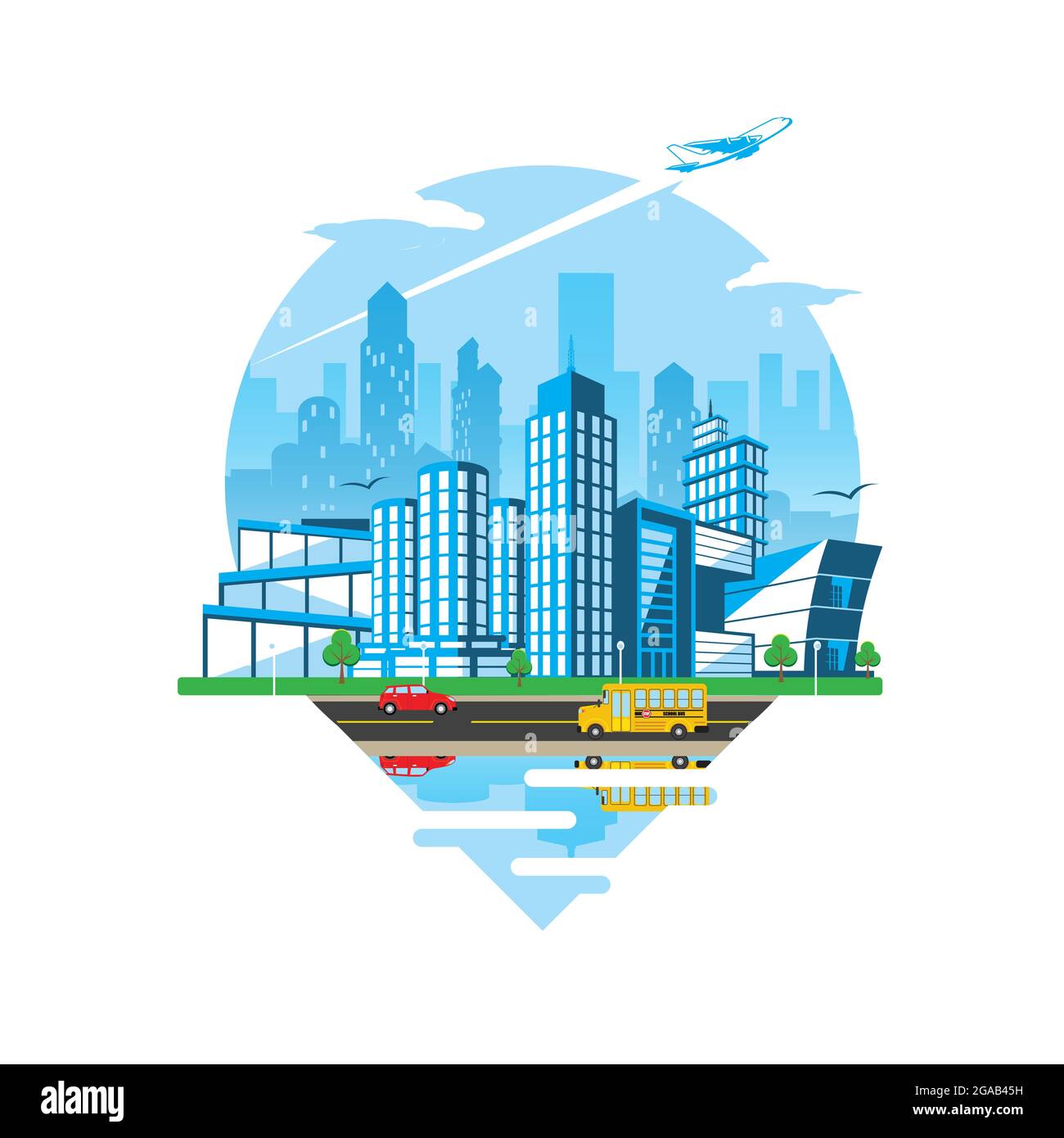Modern daylight buildings Stock Vector Images - Alamy