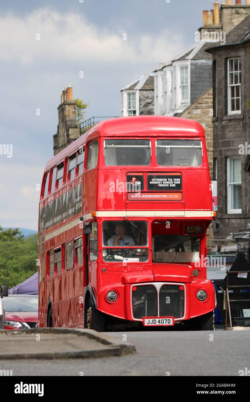 Afternoon Tea Red Double Decker Tour Bus in the New Town Area of ...