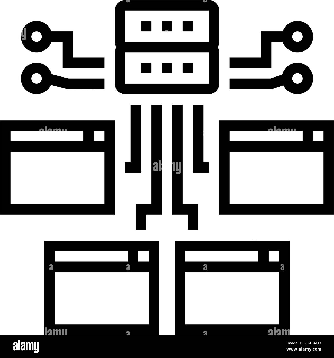 ad network line icon vector illustration Stock Vector Image & Art - Alamy