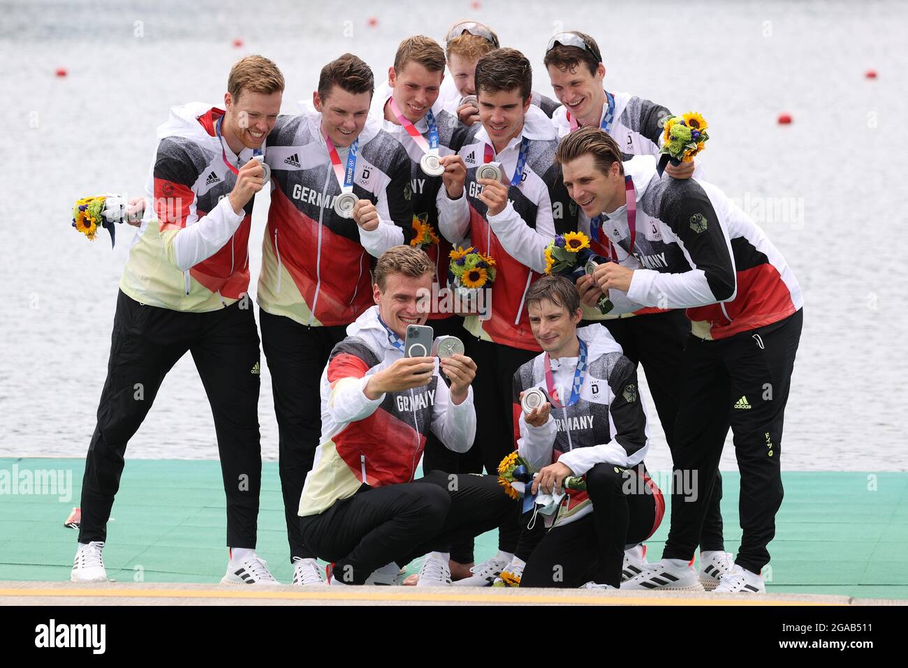 Tokyo, Japan. 30th July, 2021. Team Germany celebrates during the ...