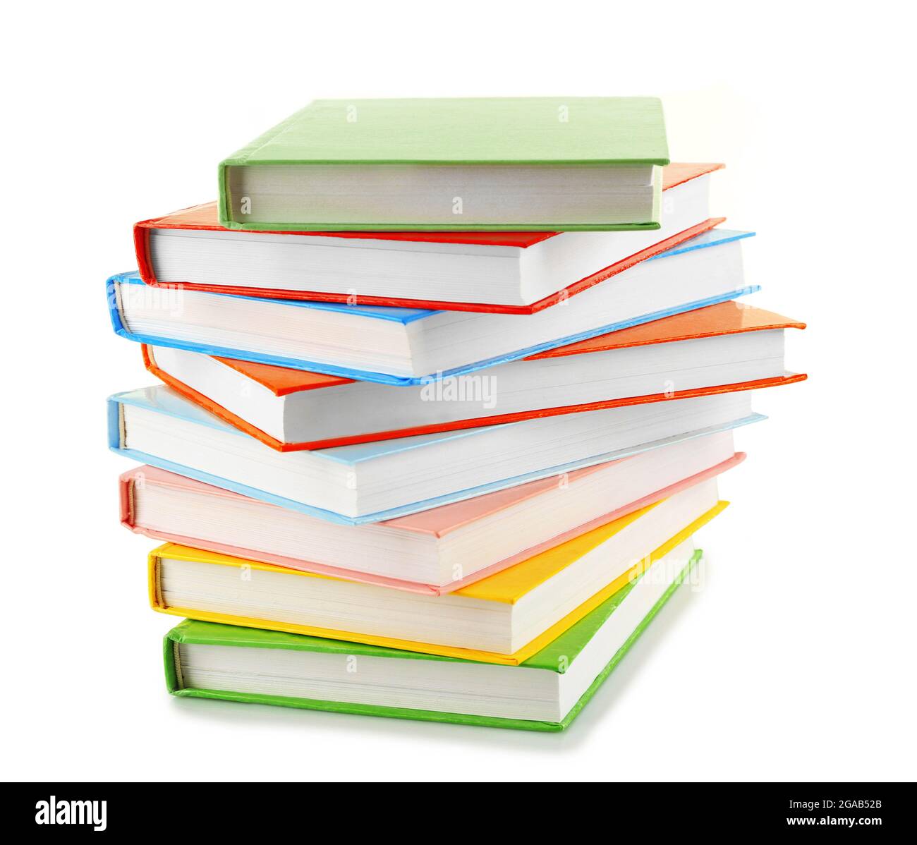 Colorful books isolated on white Stock Photo - Alamy