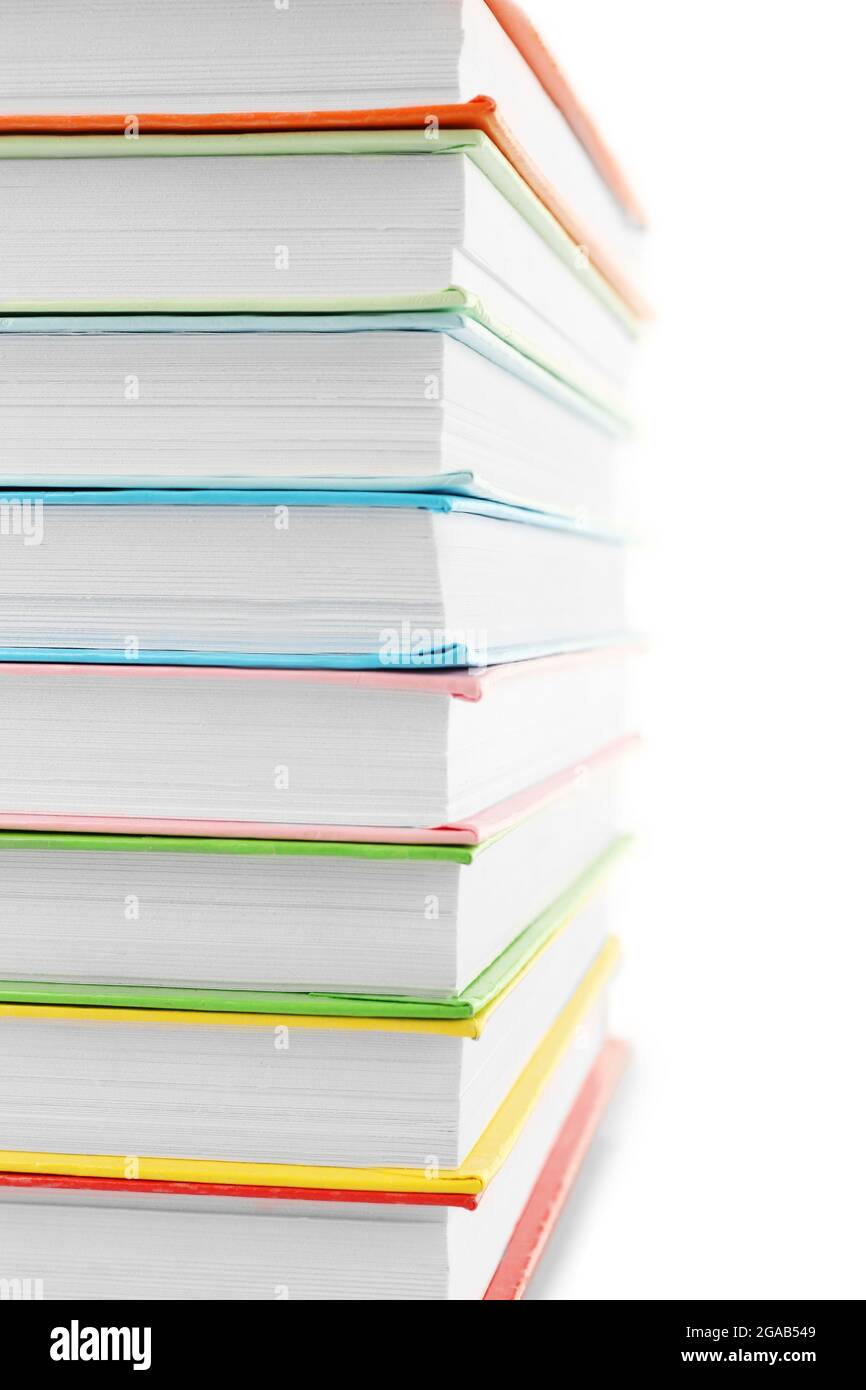 Colorful books isolated on white Stock Photo - Alamy