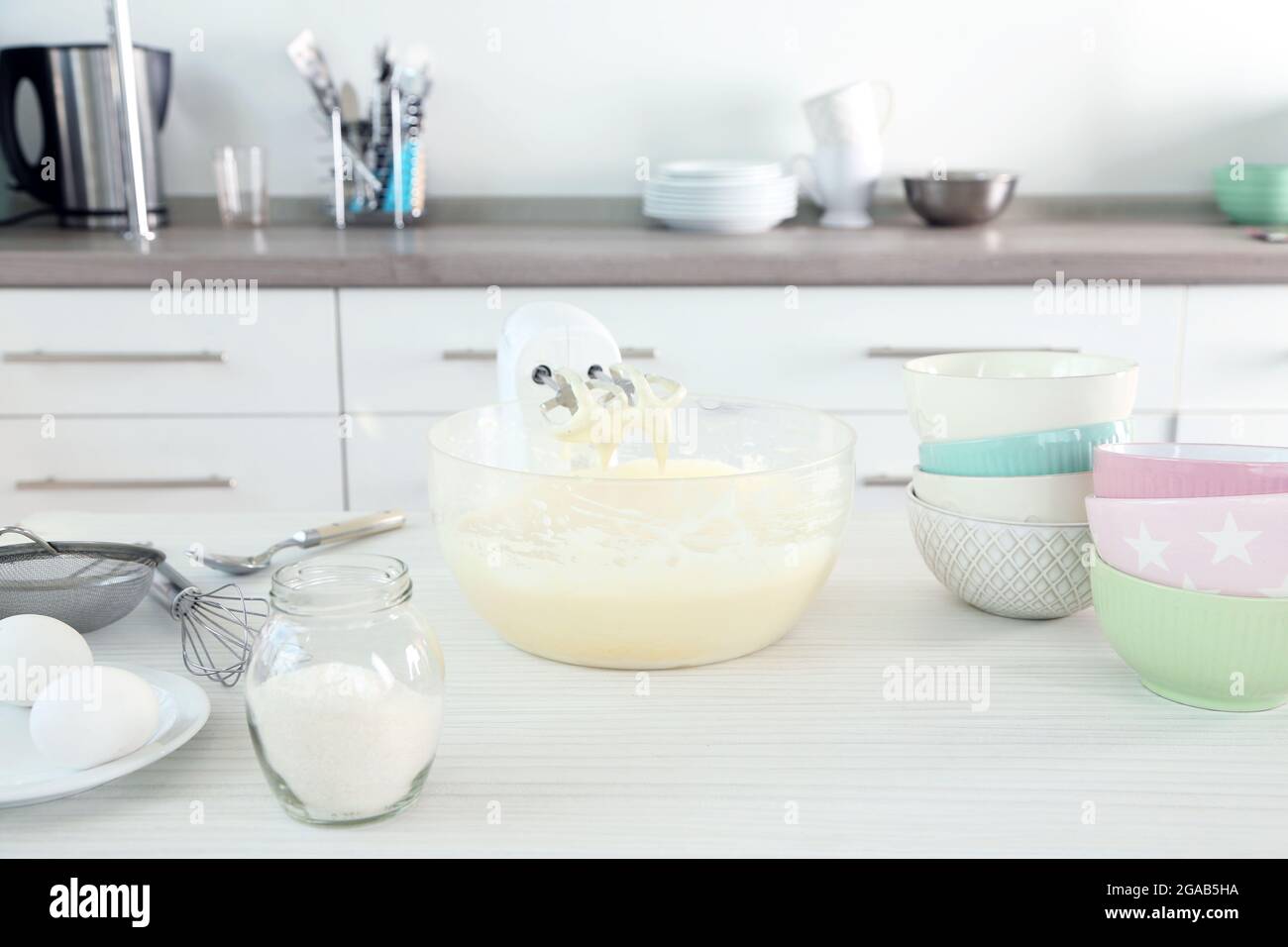 Baking ingredients for cake Stock Photo - Alamy