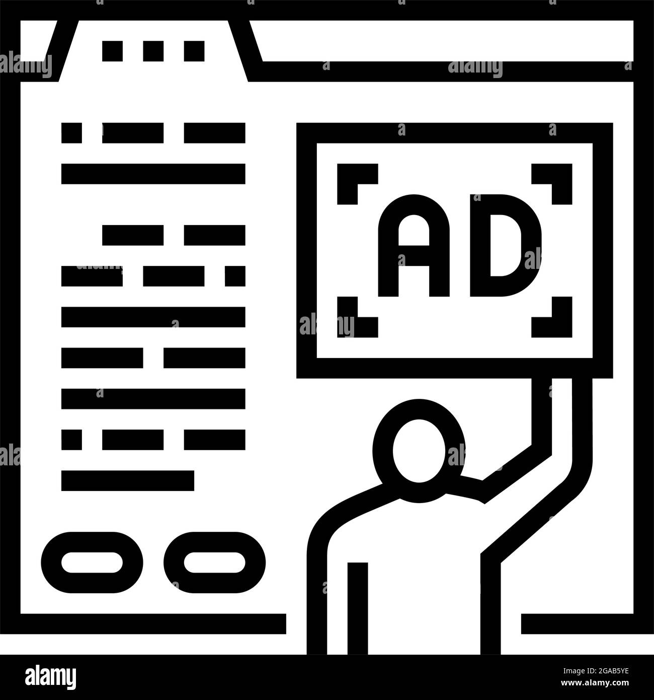 algorithmic ad placement publisher line icon vector illustration Stock ... algorithmic ad placement publisher line icon vector illustration Stock ...