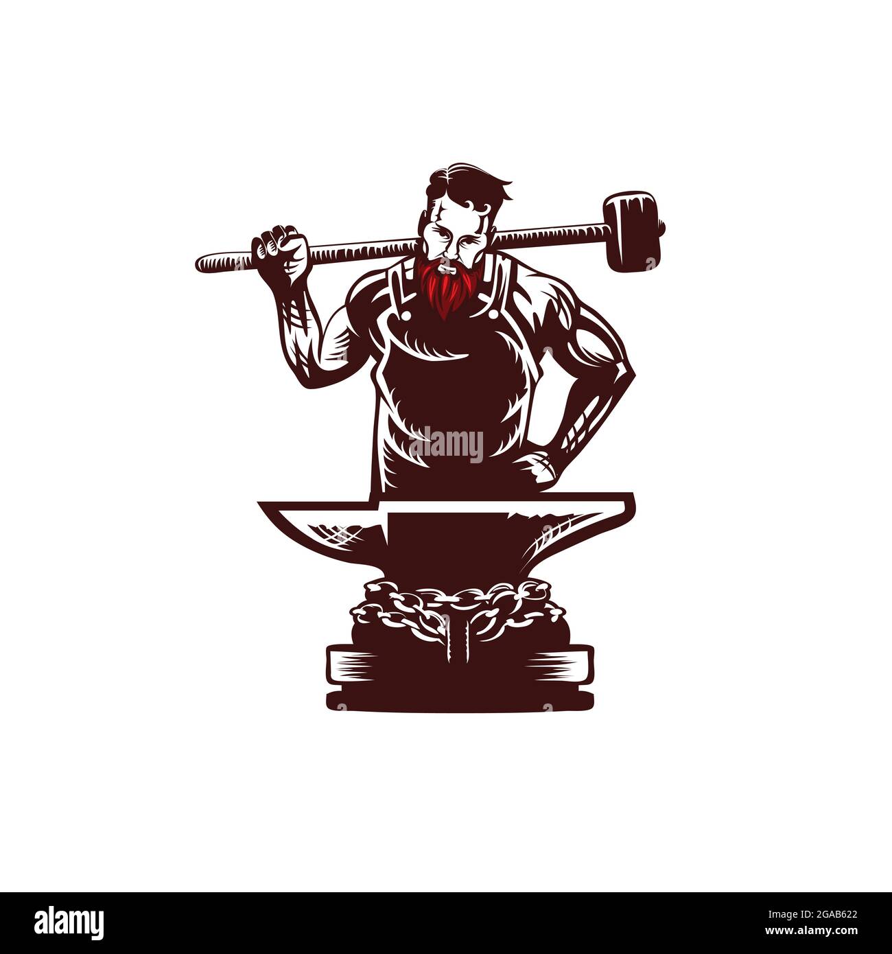 Blacksmith vector illustration vintage style Stock Vector Image & Art - Alamy